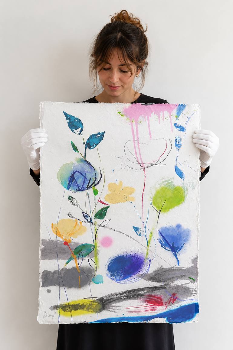 Lotus Garden II Painting by Alba Escayo | Saatchi Art