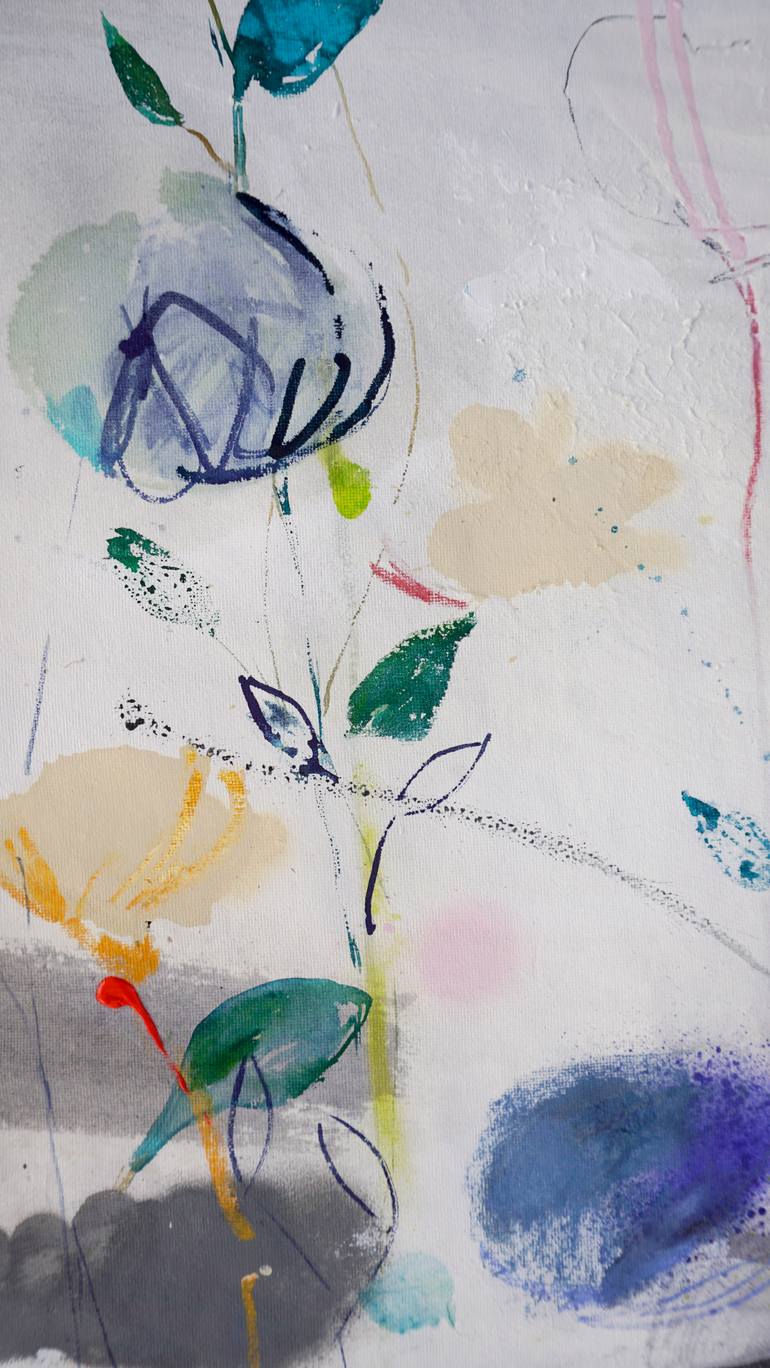 Lotus Garden II Painting by Alba Escayo | Saatchi Art