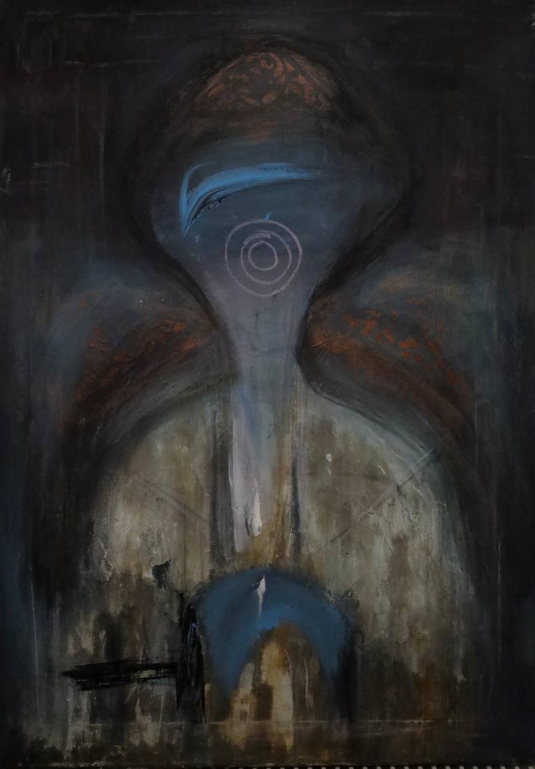 alien friend Painting by Iulia Pana | Saatchi Art