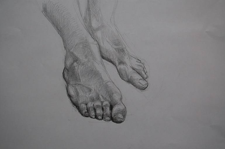 Feet Drawing by David Scholfield | Saatchi Art