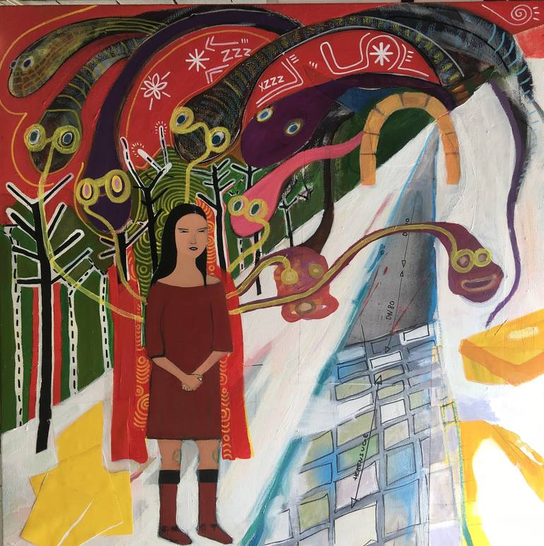 Snake charmer Painting by David Joly | Saatchi Art