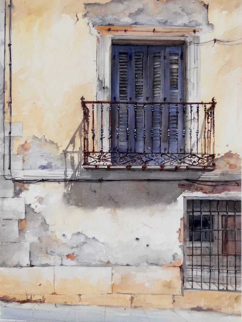 Desde donde se veía el mundo. Spanish architecture. Painting by Justin ...