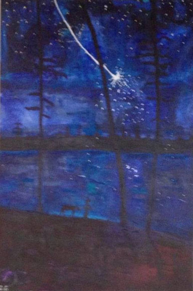 Starstruck in blue. Painting by Jon Gjerde | Saatchi Art