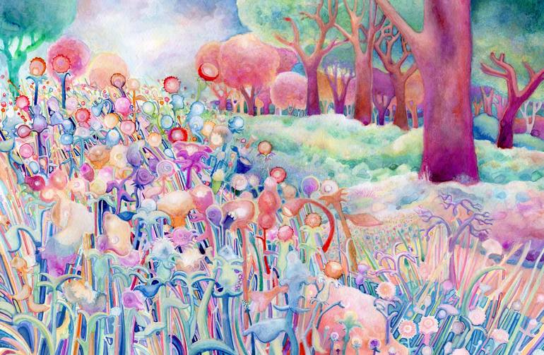 Where the Wild Flowers Grow Painting by Josh Byer | Saatchi Art