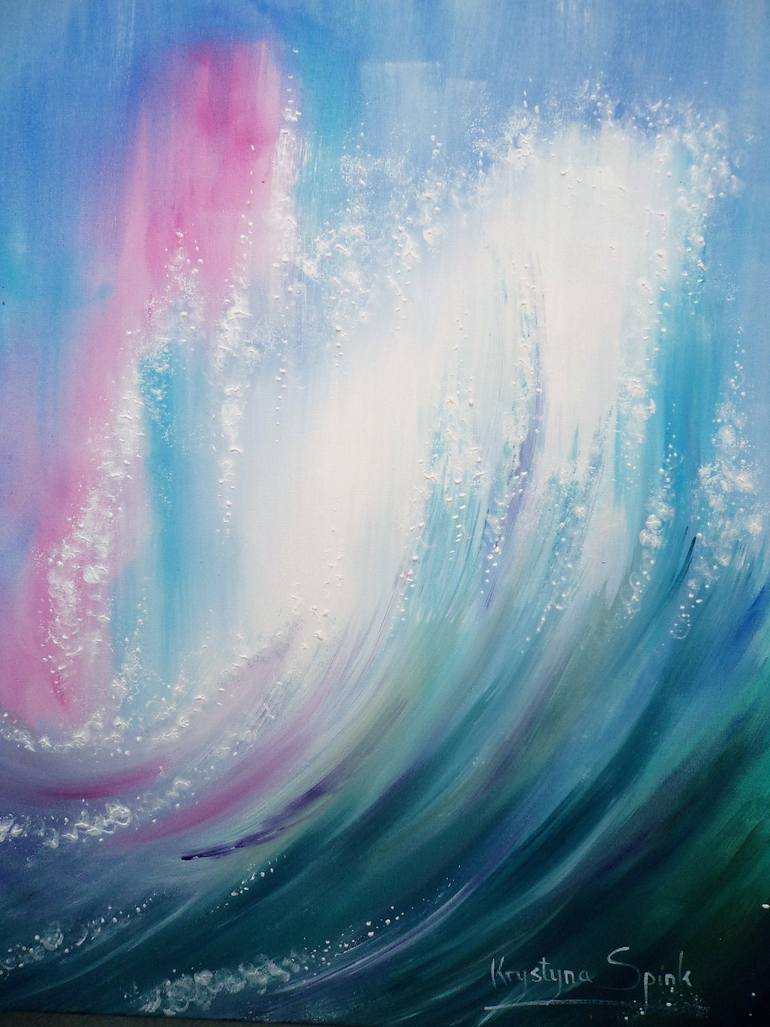 Wave Particles 2 Painting by Krystyna Spink | Saatchi Art