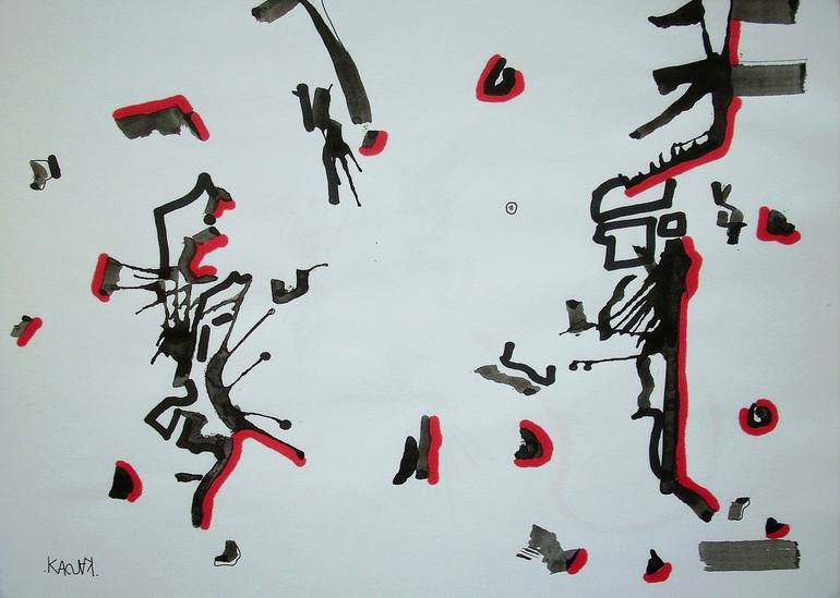 скандал / scandal Drawing by dmitry kazakov | Saatchi Art