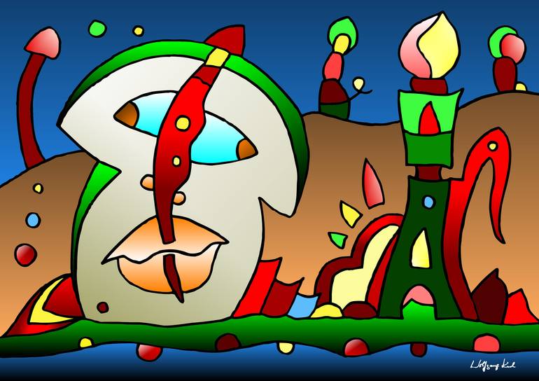 Mind Splitting Drawing by Wolfgang Karl | Saatchi Art