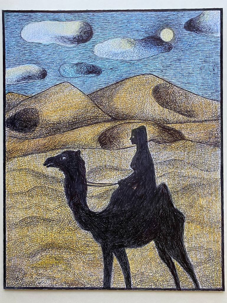 Traveler Drawing by Toma X | Saatchi Art