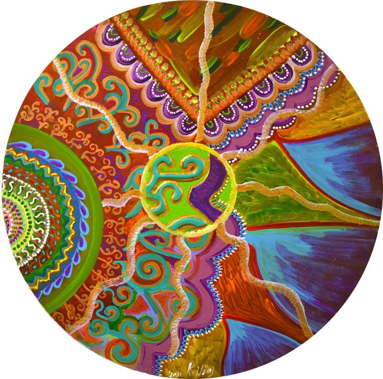Bulgarian Mandala Painting by Karina Ušaj | Saatchi Art