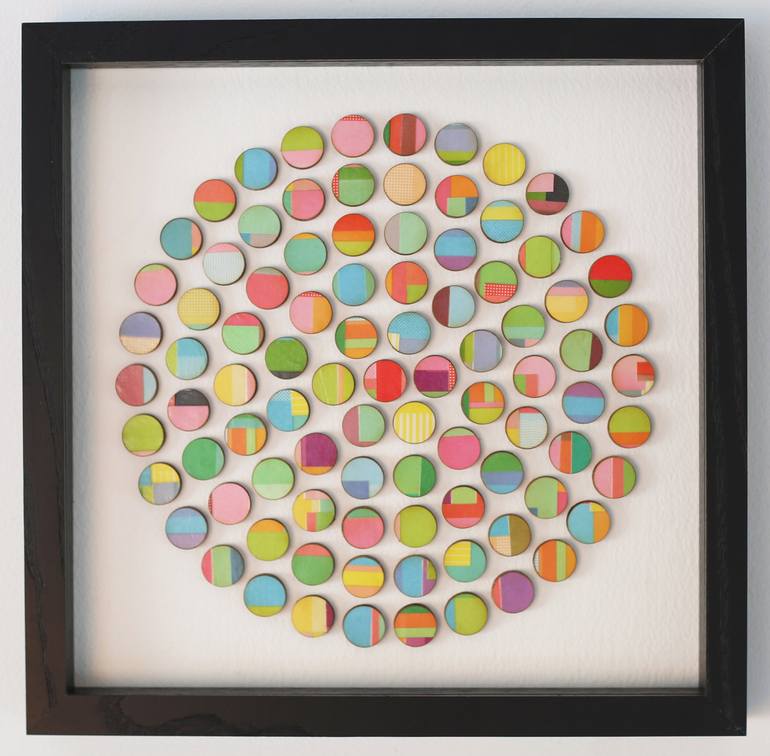 Circle Of Dots Original Paper Collage Collage by Amelia Coward ...