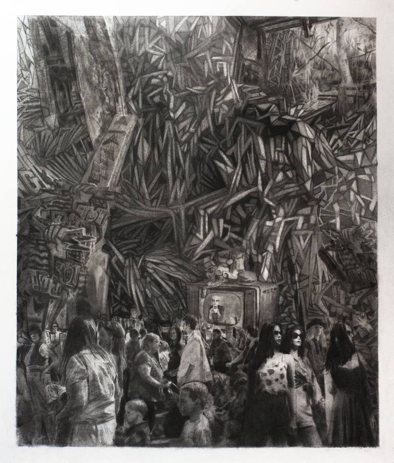 Spectacularly Dying (Drawing Diptych 2) Drawing by Isaac McCaslin ...