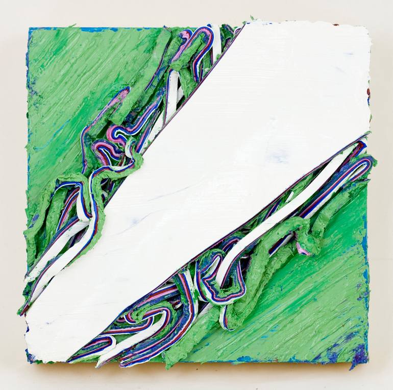 White Crease/Grassy Field Painting by Caitlin Albritton | Saatchi Art