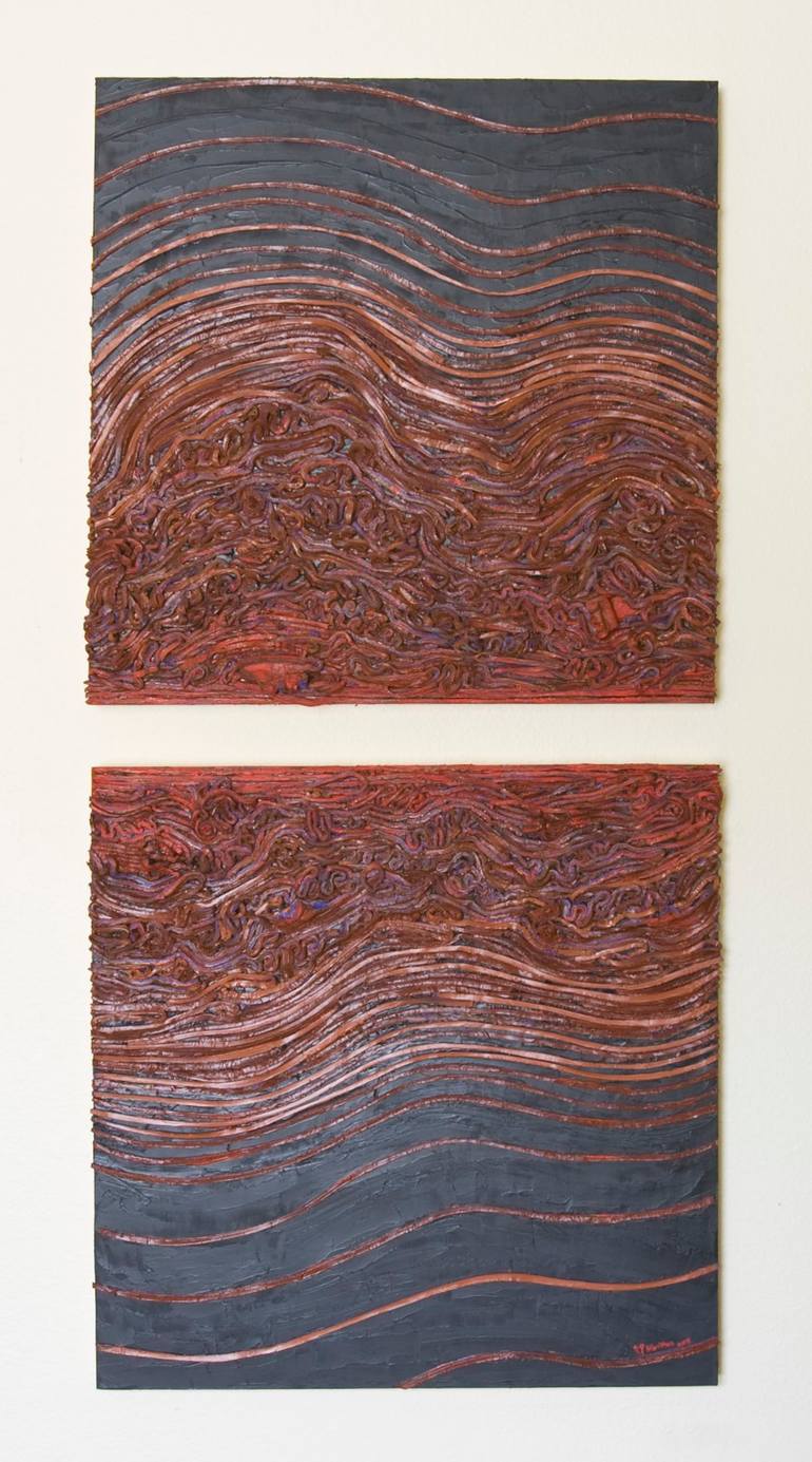 Pressure/In Diptych Painting by Caitlin Albritton | Saatchi Art