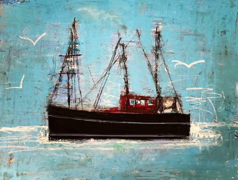Trawler Drawing by Mary Ruggeri | Saatchi Art