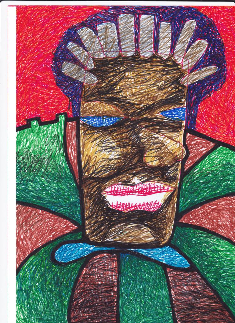 Wajah Pribumi ( Natives face ) Drawing by Andreas Widhagdo | Saatchi Art