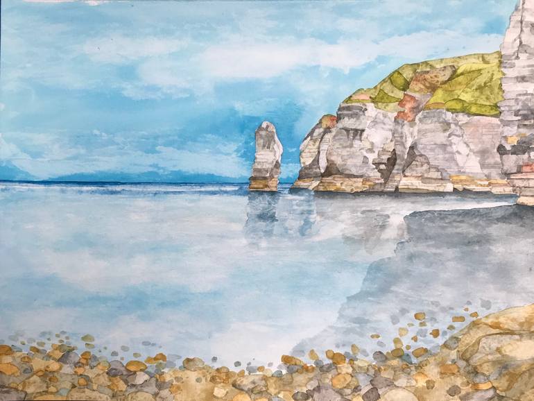 Stack and Stump Flamborough Painting by ross moore | Saatchi Art