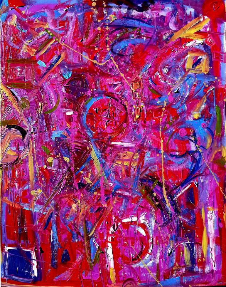 Exit Through Purple Painting by Louie Tegerdine | Saatchi Art