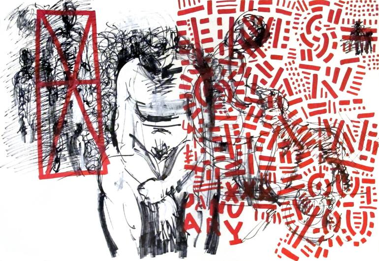 Seated Figure Painting by Leonid Slavin | Saatchi Art