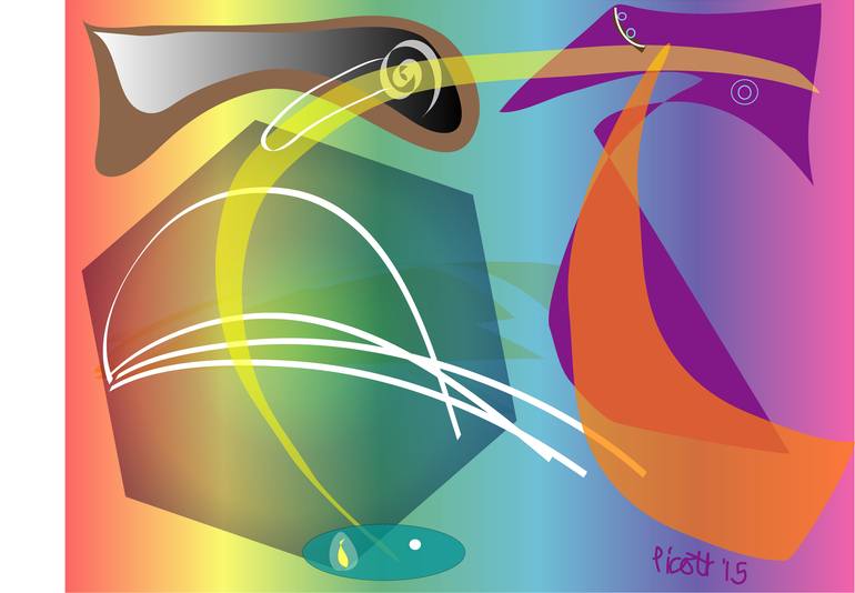 Emerald table and pelican Painting by Rupert Picott | Saatchi Art