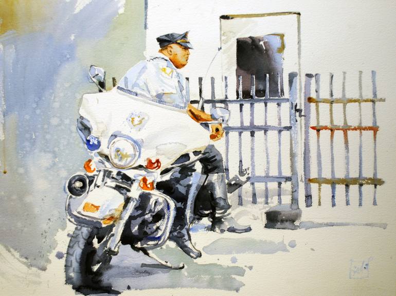 DC police Painting by Gregory Radionov | Saatchi Art