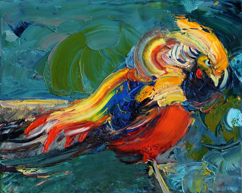 Chrysolophus pictus Painting by Grażyna Smalej | Saatchi Art