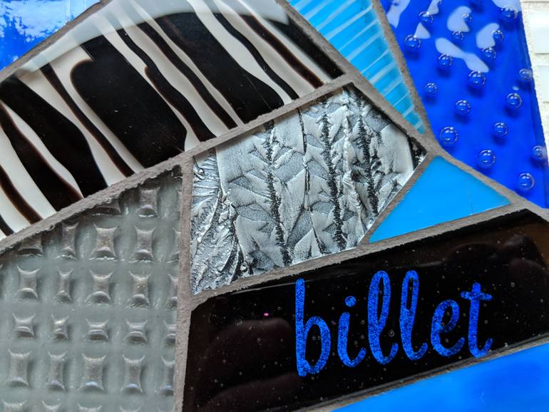 blue sakuro origami Collage by linda billet | Saatchi Art