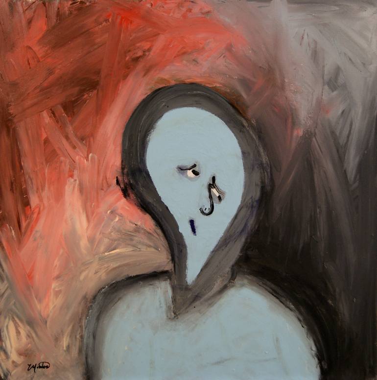 The Sad Figure Painting by Matthew Montero | Saatchi Art