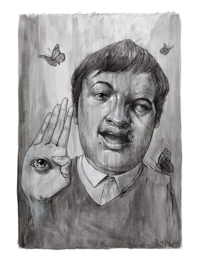 The Monarch (private collection) Drawing by Etienne Kaleb | Saatchi Art