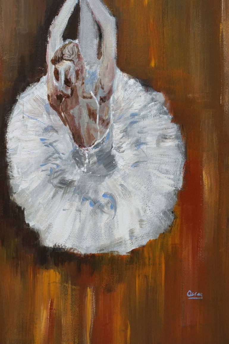Ballet dancer Painting by OSCAR ALVAREZ | Saatchi Art