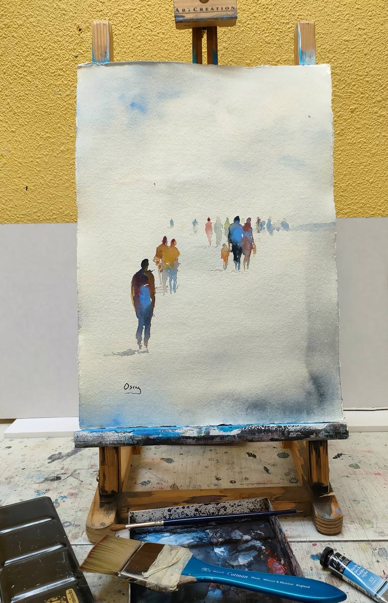 Walks through the sky 43 Painting by OSCAR ALVAREZ | Saatchi Art