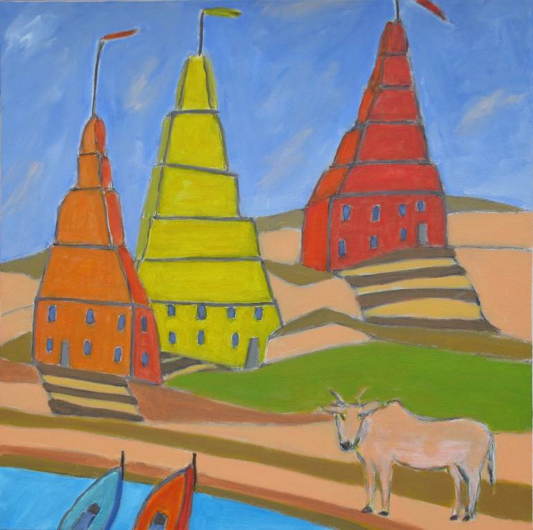 Varanasi 3, India Painting by Robin Grindley | Saatchi Art