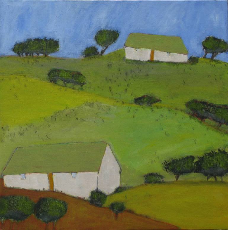 Two Crofts Painting by Robin Grindley | Saatchi Art