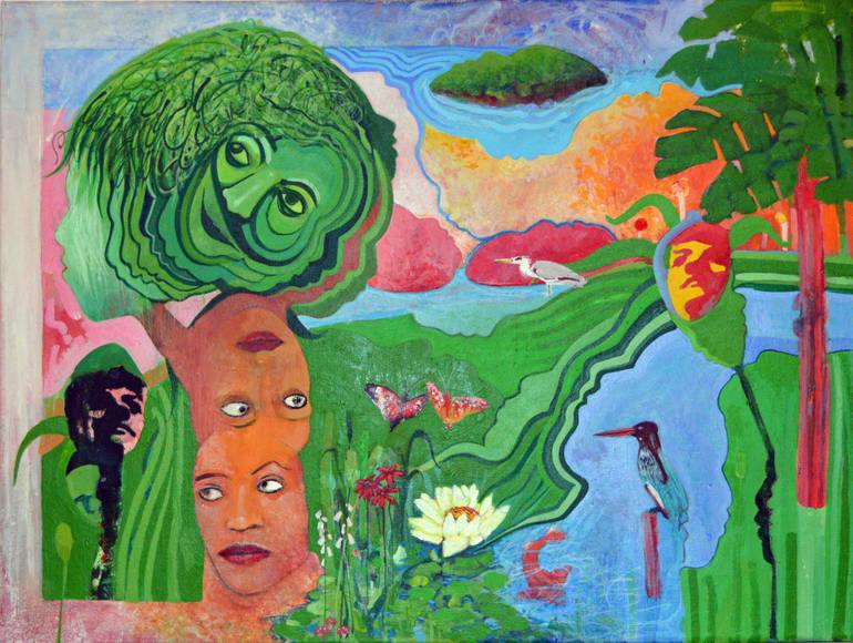 Pools of desire in awareness observing themselves Painting by Richard ...