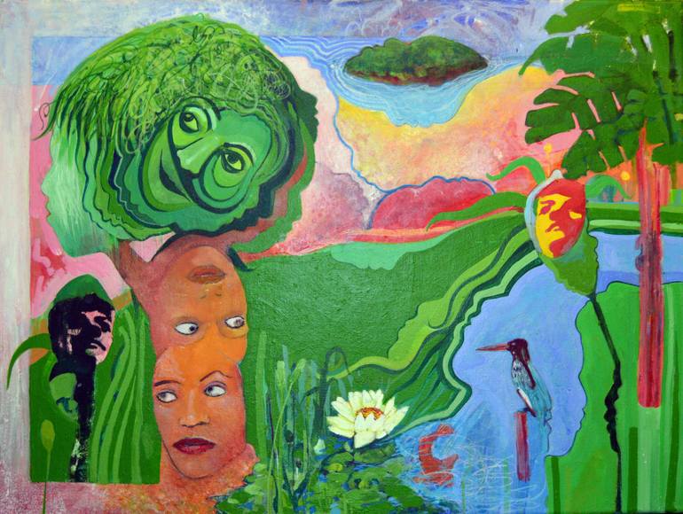 Pools of desire in awareness observing themselves Painting by Richard ...