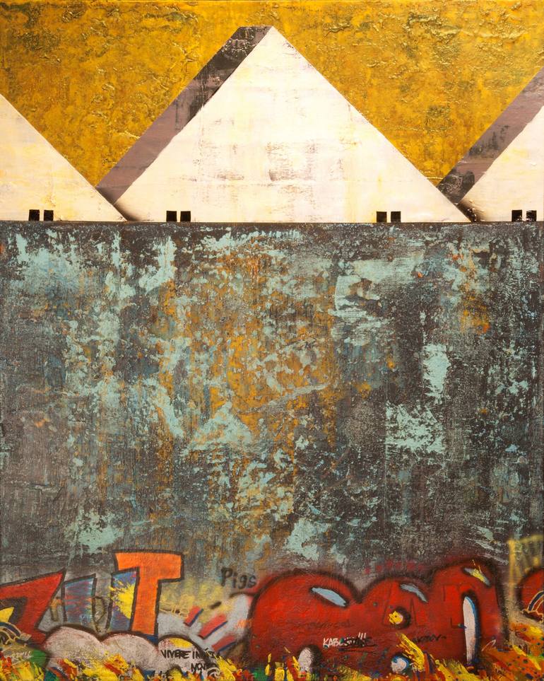 Le Mur (The Wall) - SOLD Painting by Elie Rocray | Saatchi Art