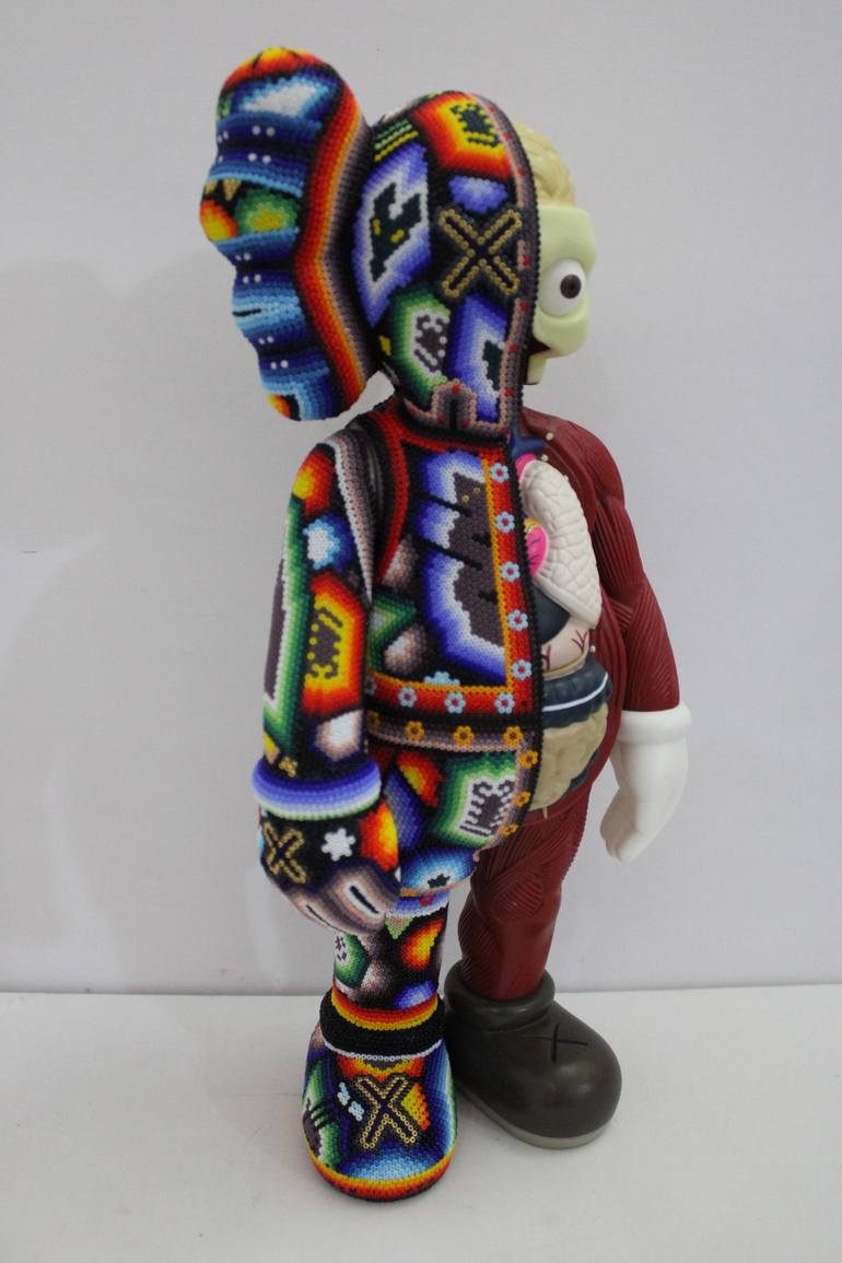Dissected Man from Huichol ALTERATION Series Sculpture by Rick Wolfryd ...