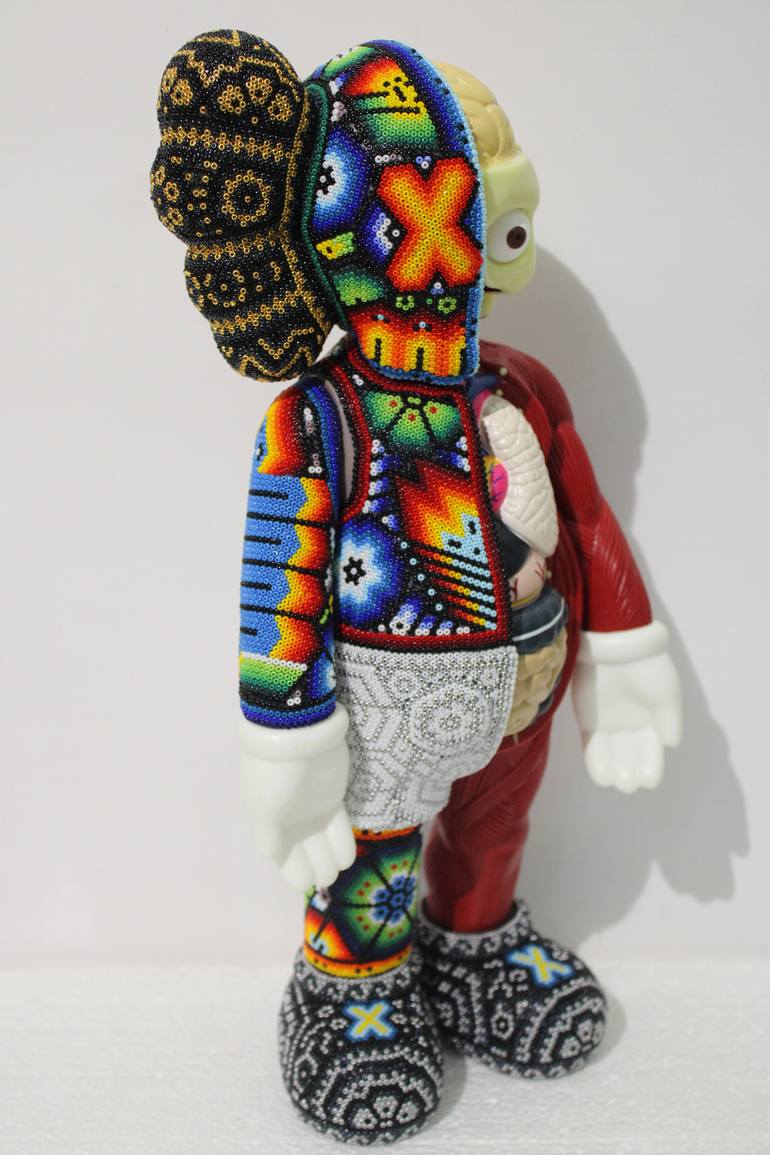 Dissected Man from Huichol ALTERATION Series Sculpture by Rick Wolfryd ...
