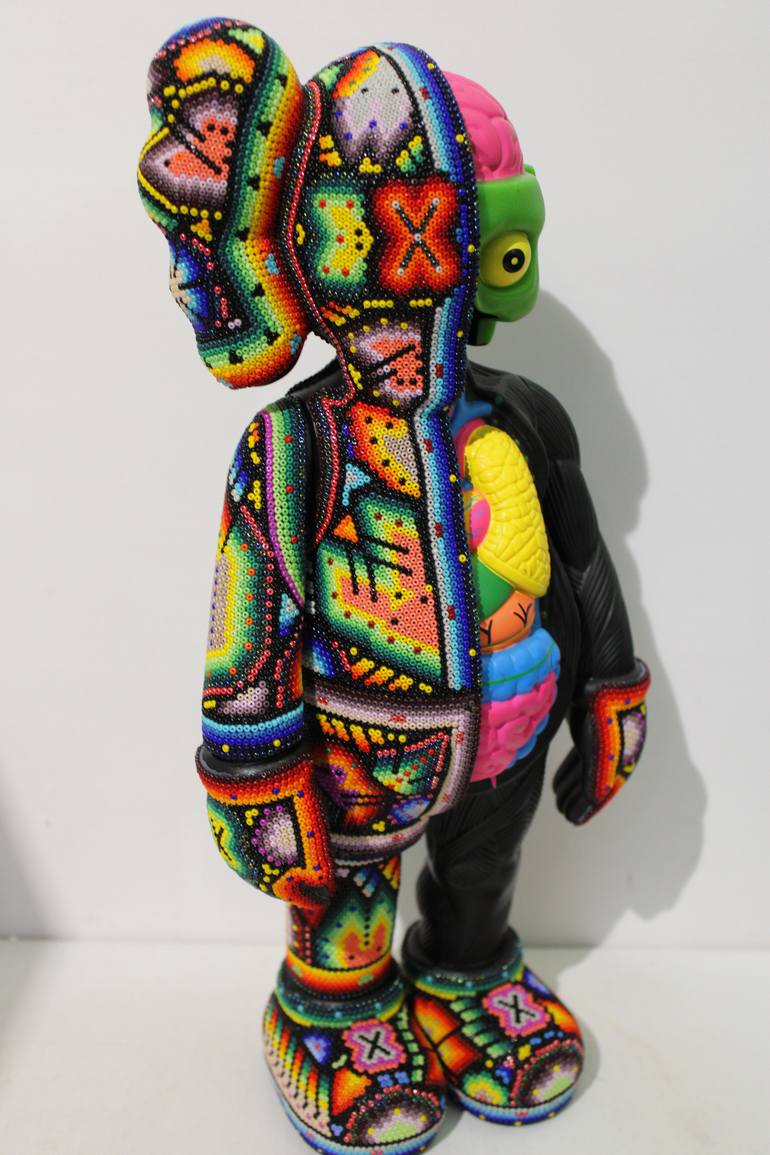 Dissected Man from Huichol ALTERATION Series Sculpture by Rick Wolfryd ...