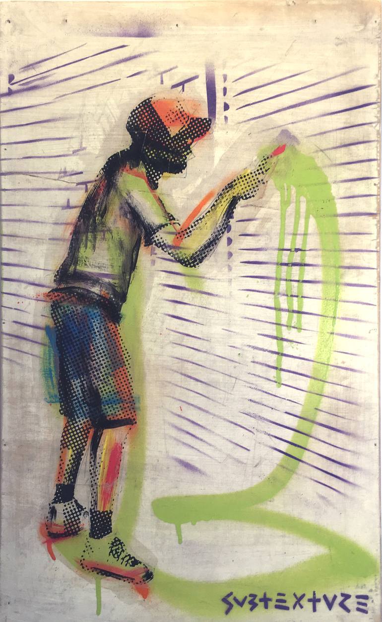 Graffiti Painter Painting by Chris Smith | Saatchi Art