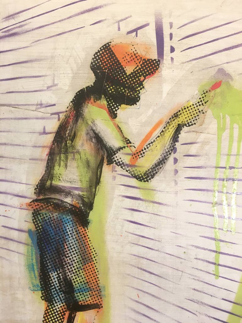 Graffiti Painter Painting by Chris Smith | Saatchi Art