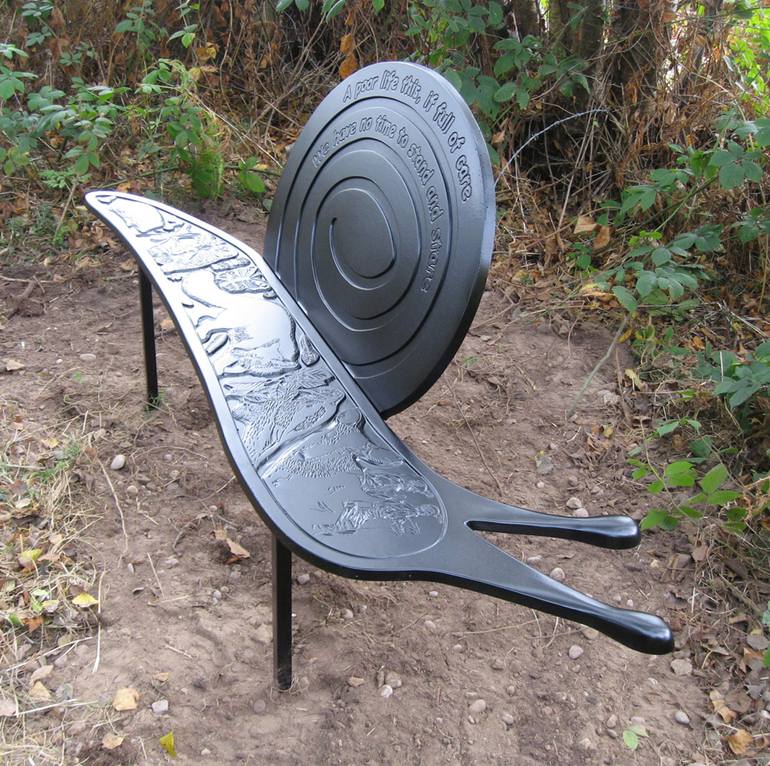 Snail Bench Sculpture by SteveTomlinson PublicArt | Saatchi Art