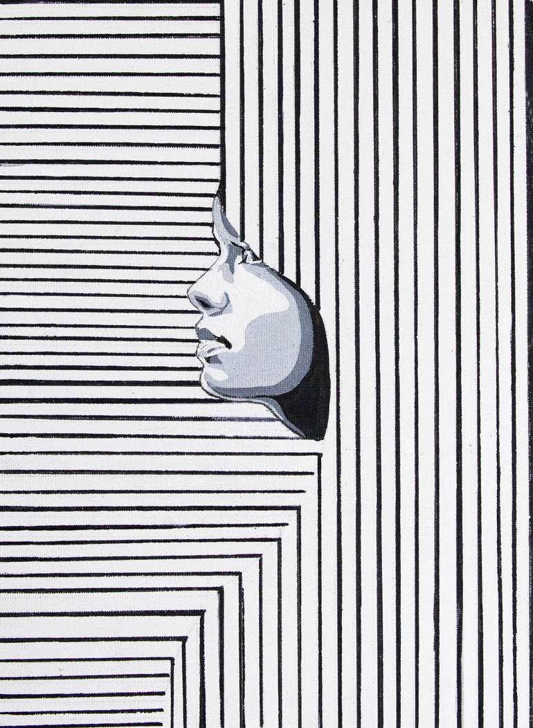 Lines lead to Francoise Painting by Phil Bower | Saatchi Art