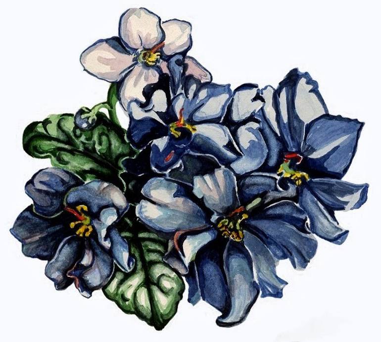 Violets Painting by Sean Crane | Saatchi Art