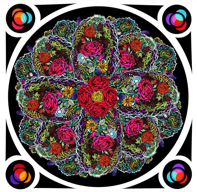 rose window Painting by matthew sergison-main | Saatchi Art