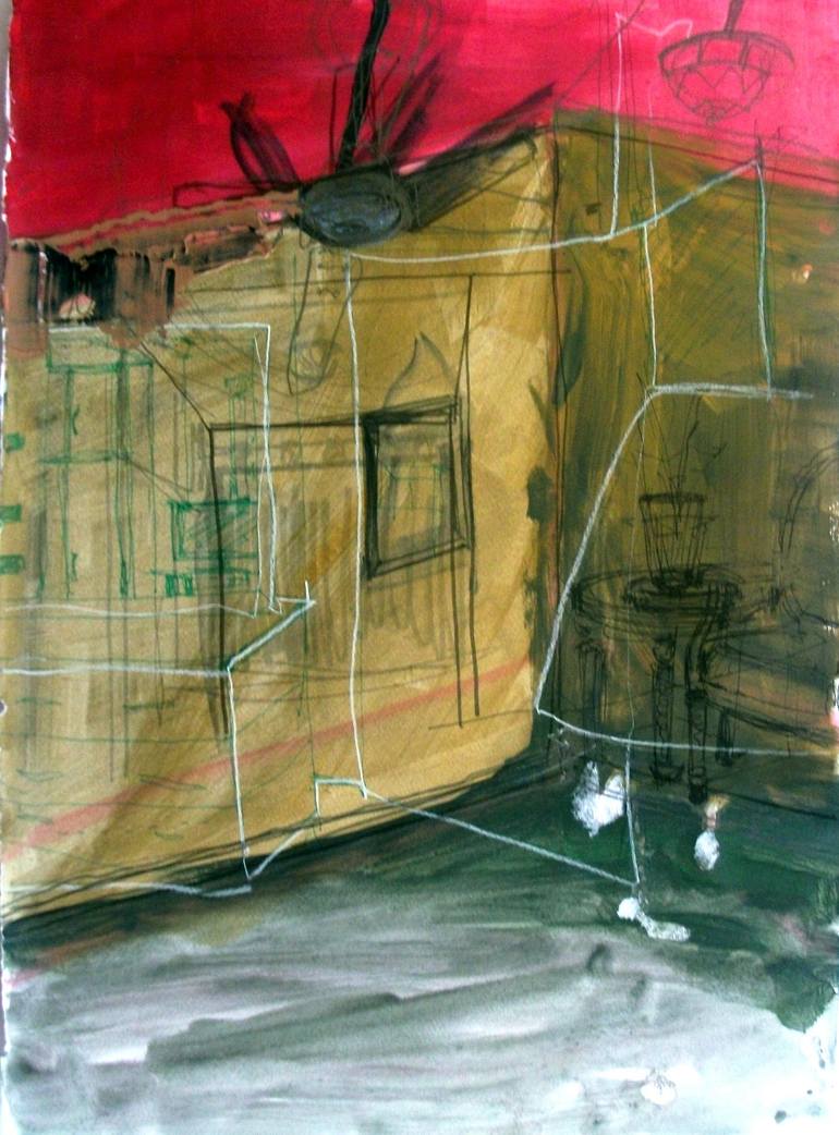 X, Y, Z, and Their Rooms Drawing by Fariha Hassaan | Saatchi Art