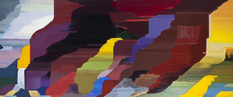 Canyon 2 - Diptych Painting by ERIC HALL | Saatchi Art