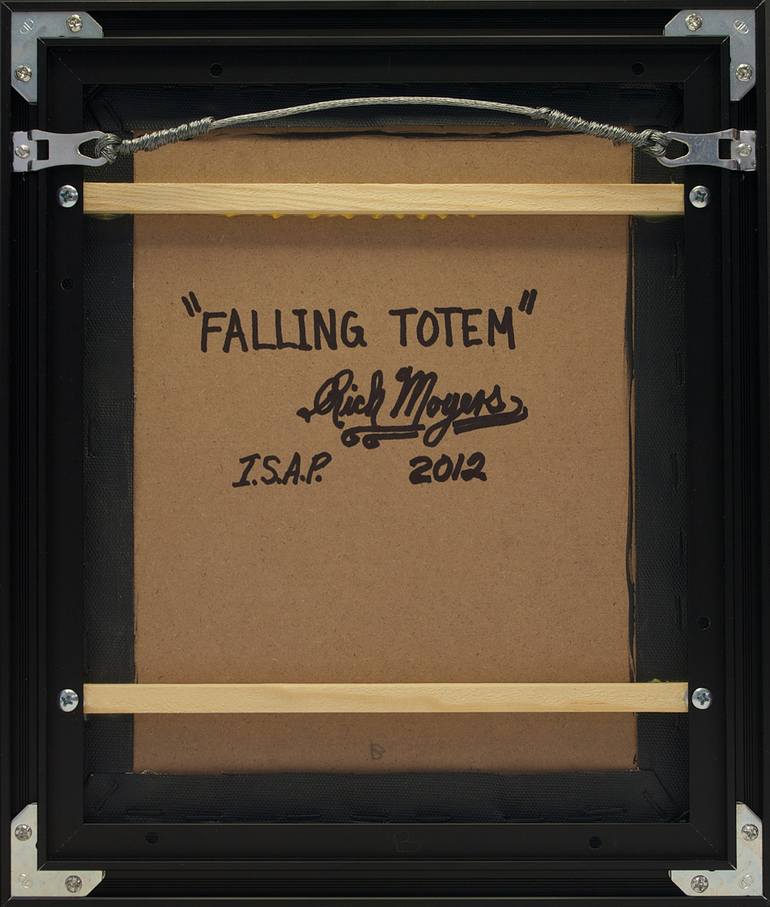 FALLING TOTEM - 3 D Painting / High Relief / Collage Construction ...