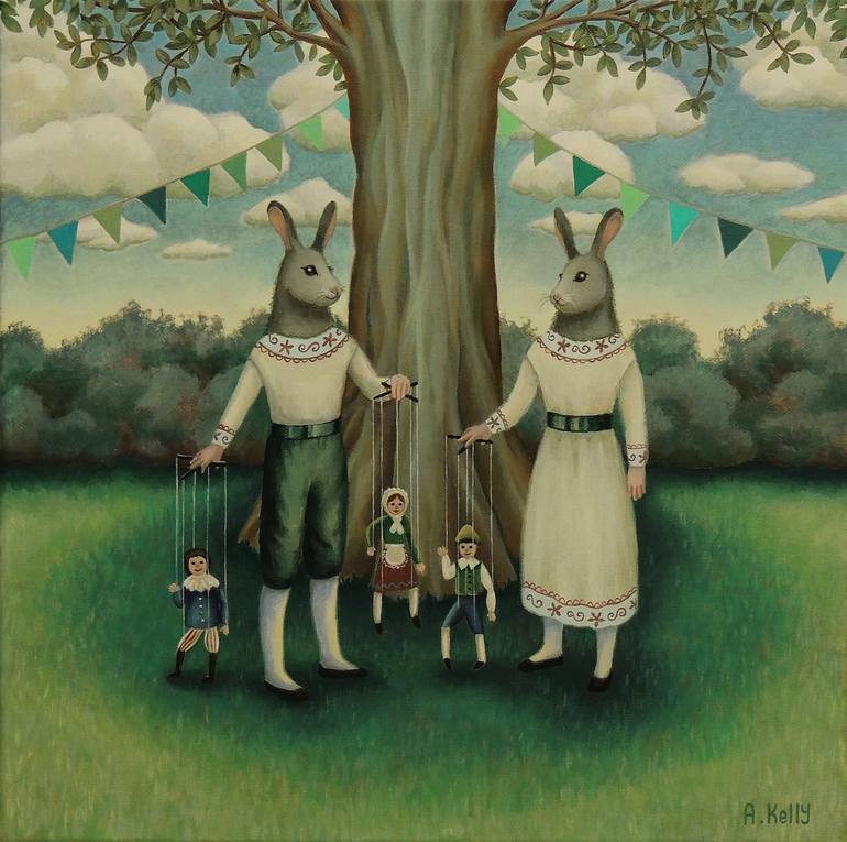 Playtime. Painting by Antoinette Kelly | Saatchi Art