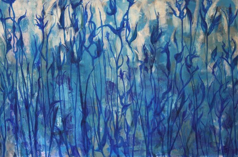 Blue Marsh Painting by Gray Jacobik | Saatchi Art