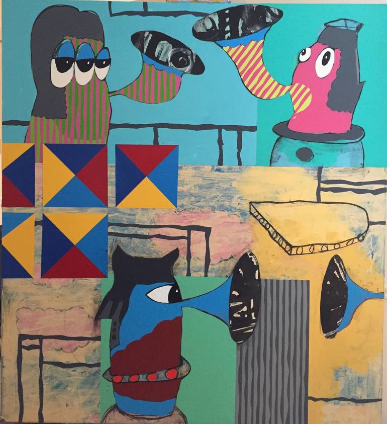 Downtown Scenes: (for Ken Vandermark & Joe McPhee) Painting by Todd ...